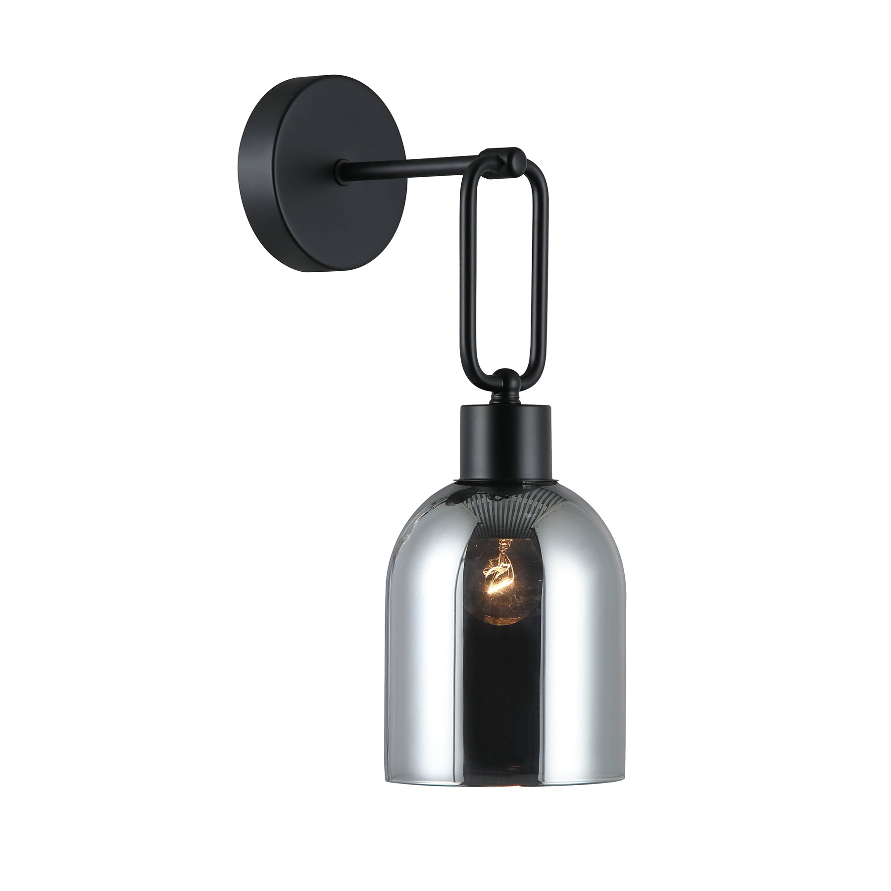 Nelsea Black and Smoke Modern Wall Light – Amond illuminations